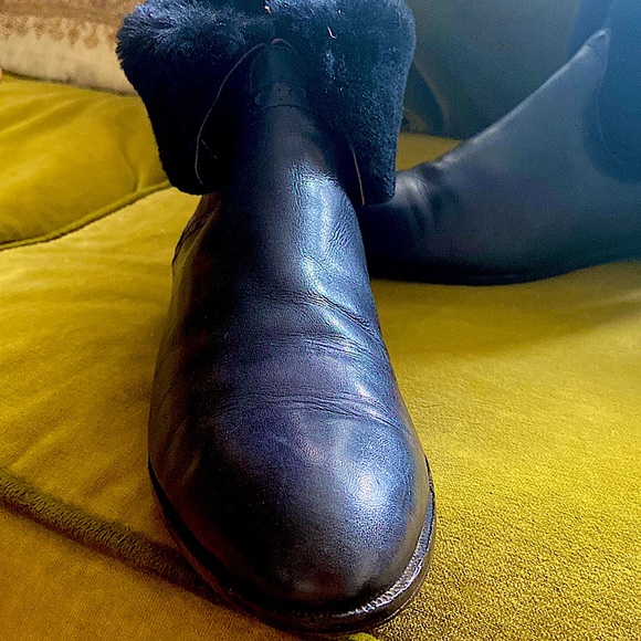 Byblos | Shoes | Leather Suede And Sheepskin Ankle Boots By Byblos ...